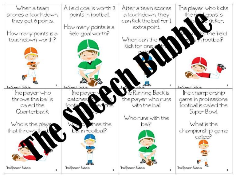 Are You Ready for Some Football ?! - The Speech Bubble SLP