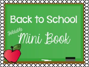 Back to School Mini Book: FREEBIE - The Speech Bubble SLP