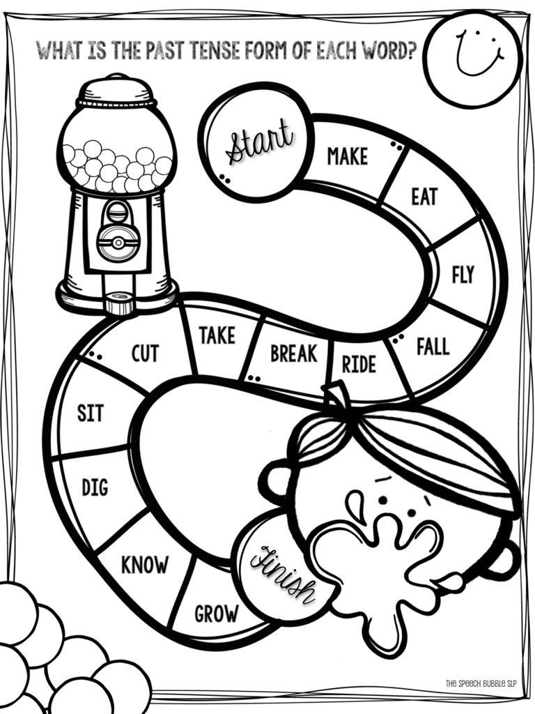 No Prep Irregular Past Tense Verb FREEBIE - The Speech Bubble SLP